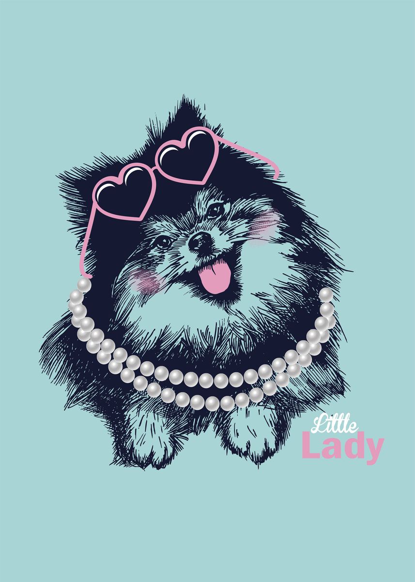 'Fashion spitz' Poster, picture, metal print, paint by MARINA ...