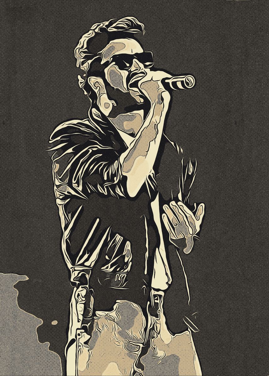 'Vintage George Michael' Poster, picture, metal print, paint by Ainiez ...