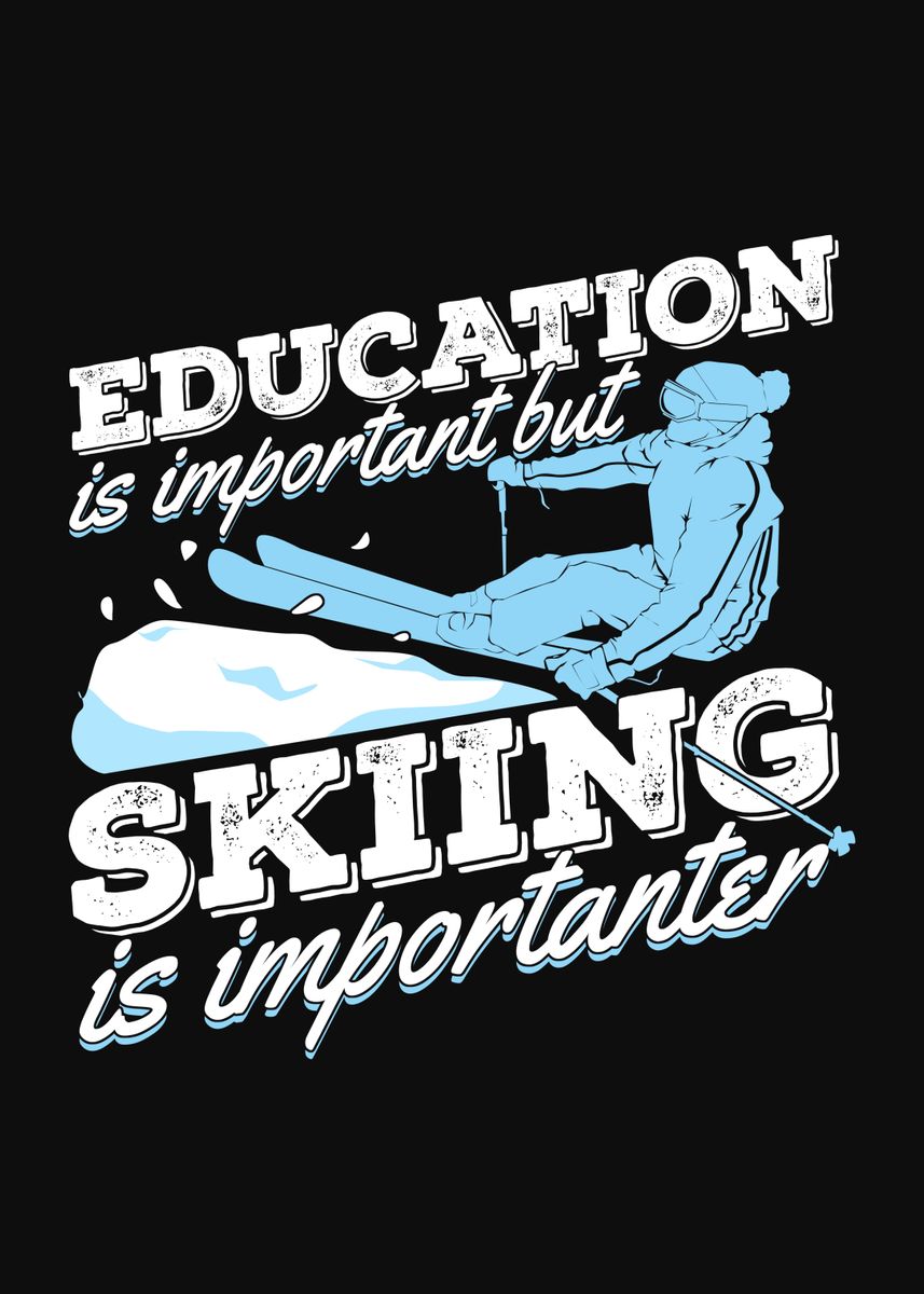 'Alpine Skiing Skier Design' Poster, picture, metal print, paint by ...