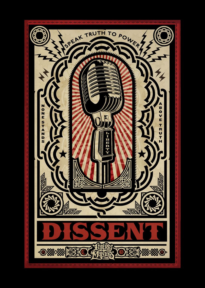 'Dissent' Poster, picture, metal print, paint by Dan McCall | Displate