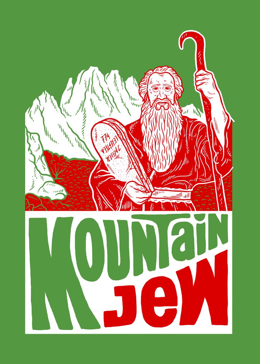 'Mountain Jew' Poster, picture, metal print, paint by Yipptee | Displate