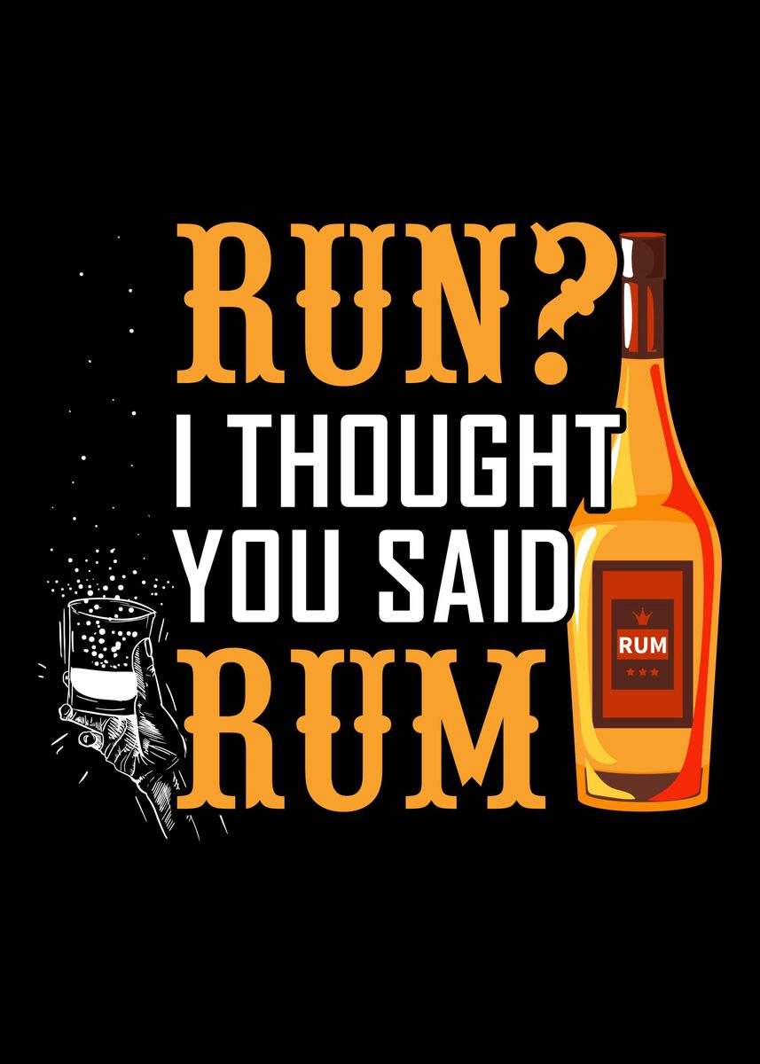 'Rum Drinking Alcohol' Poster, picture, metal print, paint by Christian ...