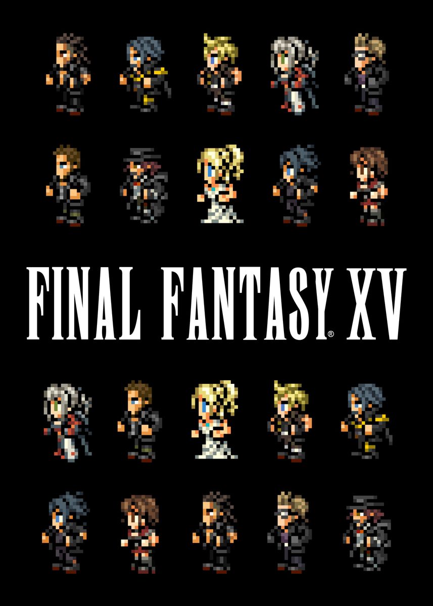 'Final Fantasy XV Pixel Art' Poster by Ze Wiss | Displate