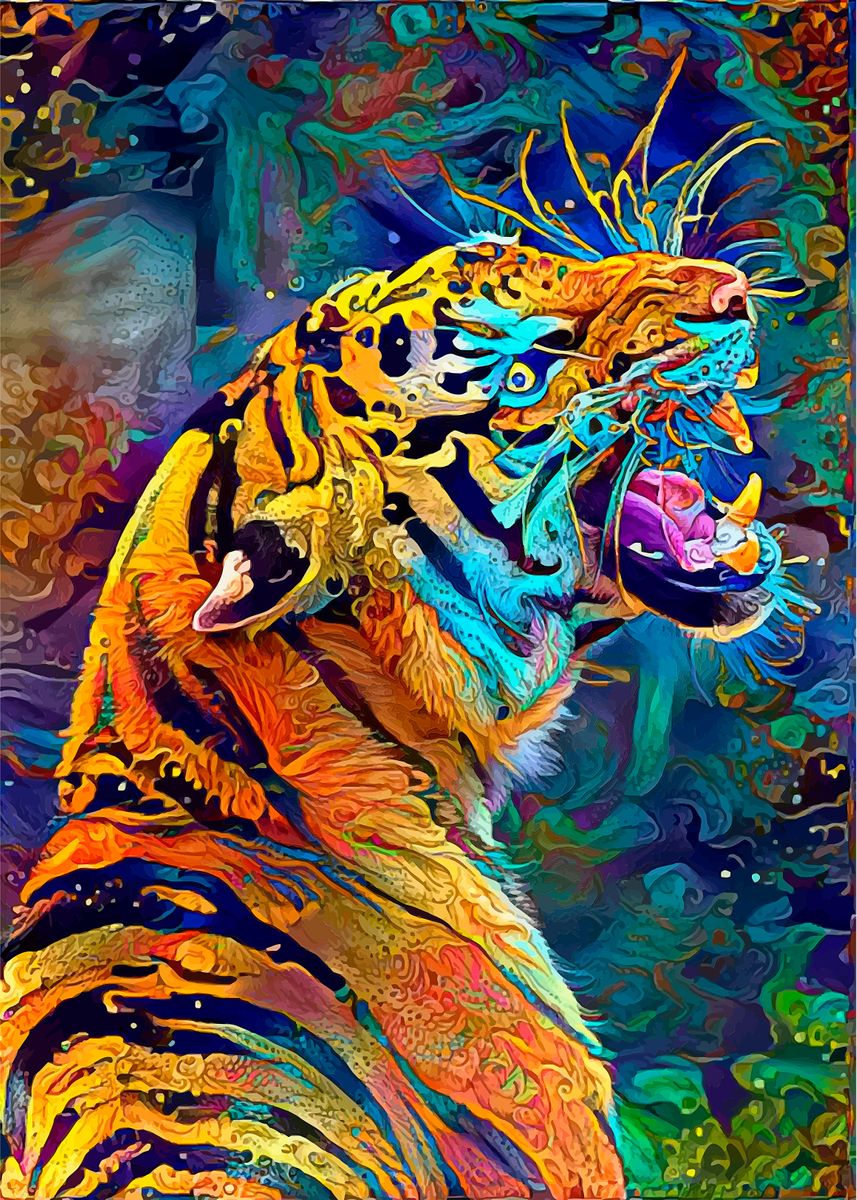 'Rage' Poster, picture, metal print, paint by Ari Design | Displate