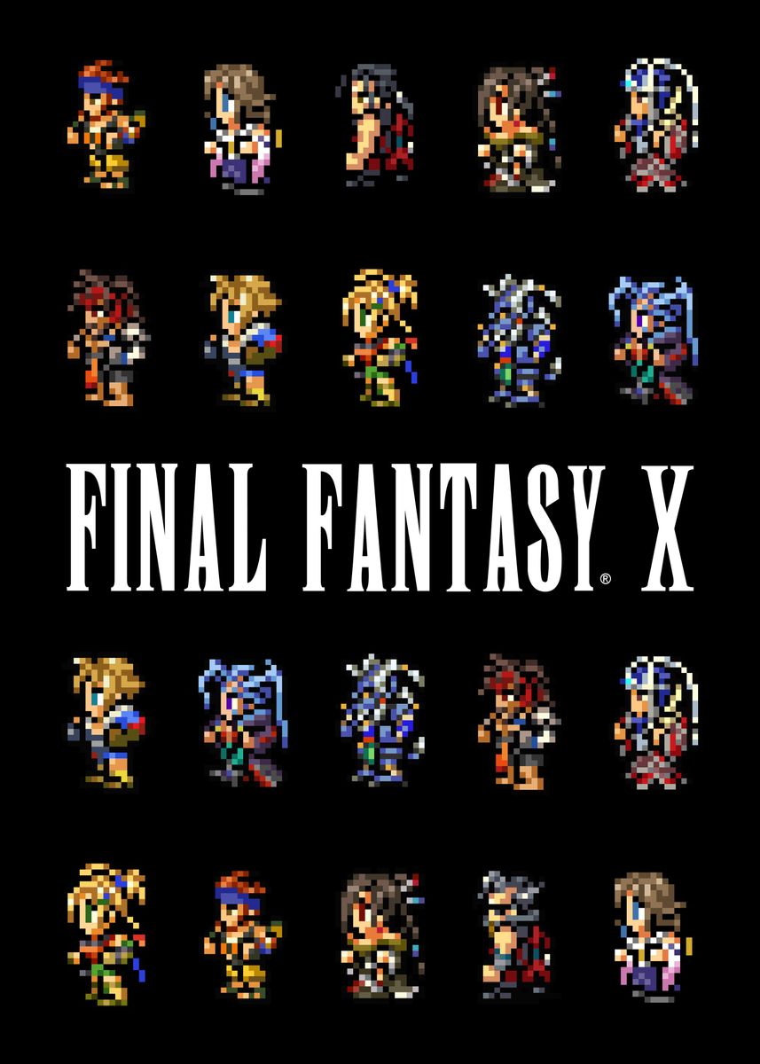 'Final Fantasy X Pixel Art' Poster, picture, metal print, paint by Ze ...