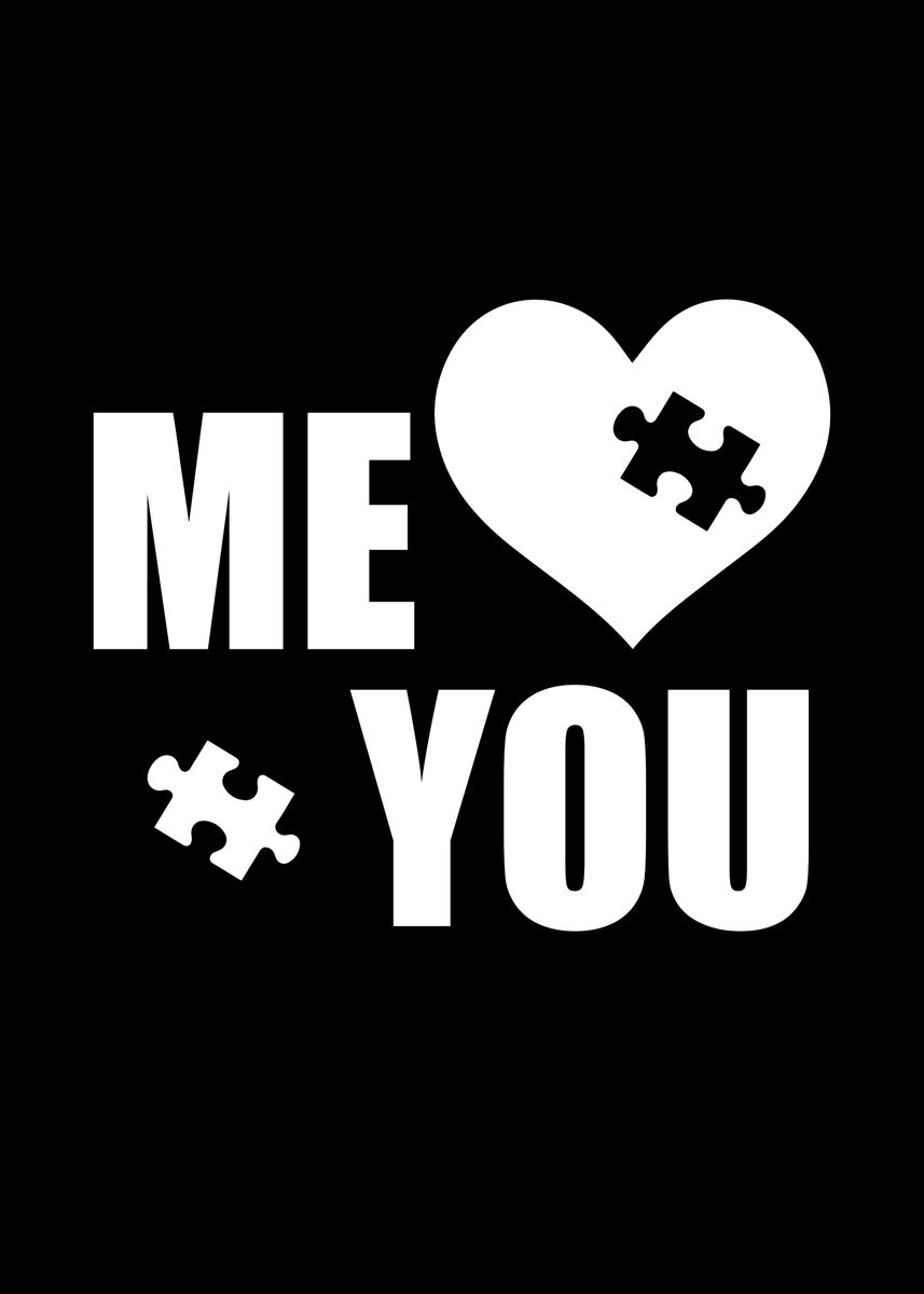 'Me You' Poster, picture, metal print, paint by bananadesign | Displate