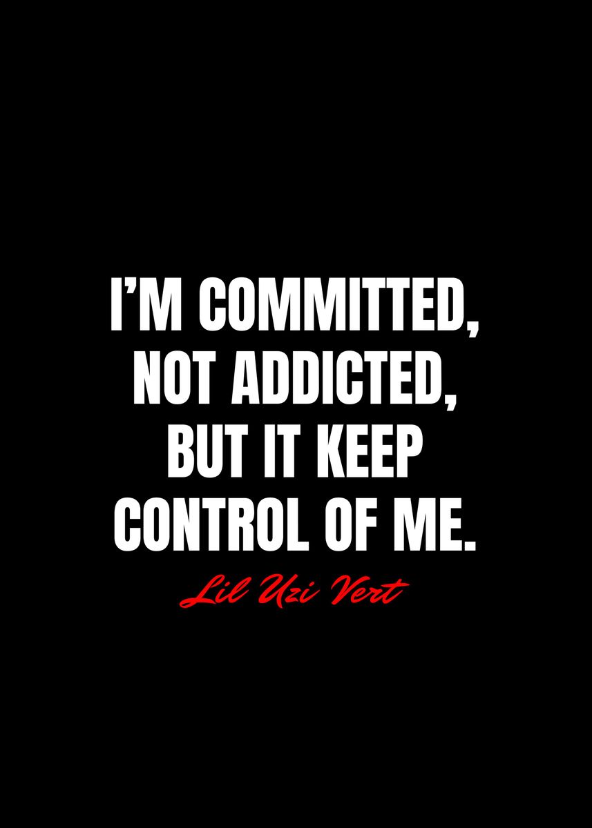 'Lil Uzi Vert Quotes' Poster, picture, metal print, paint by Best ...