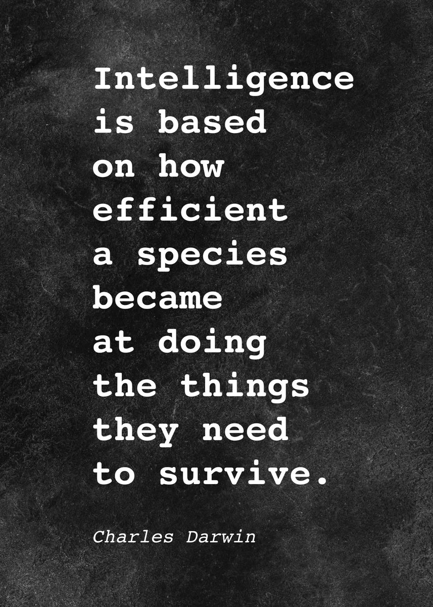 'Charles Darwin Quote D024' Poster by Go Fonix | Displate