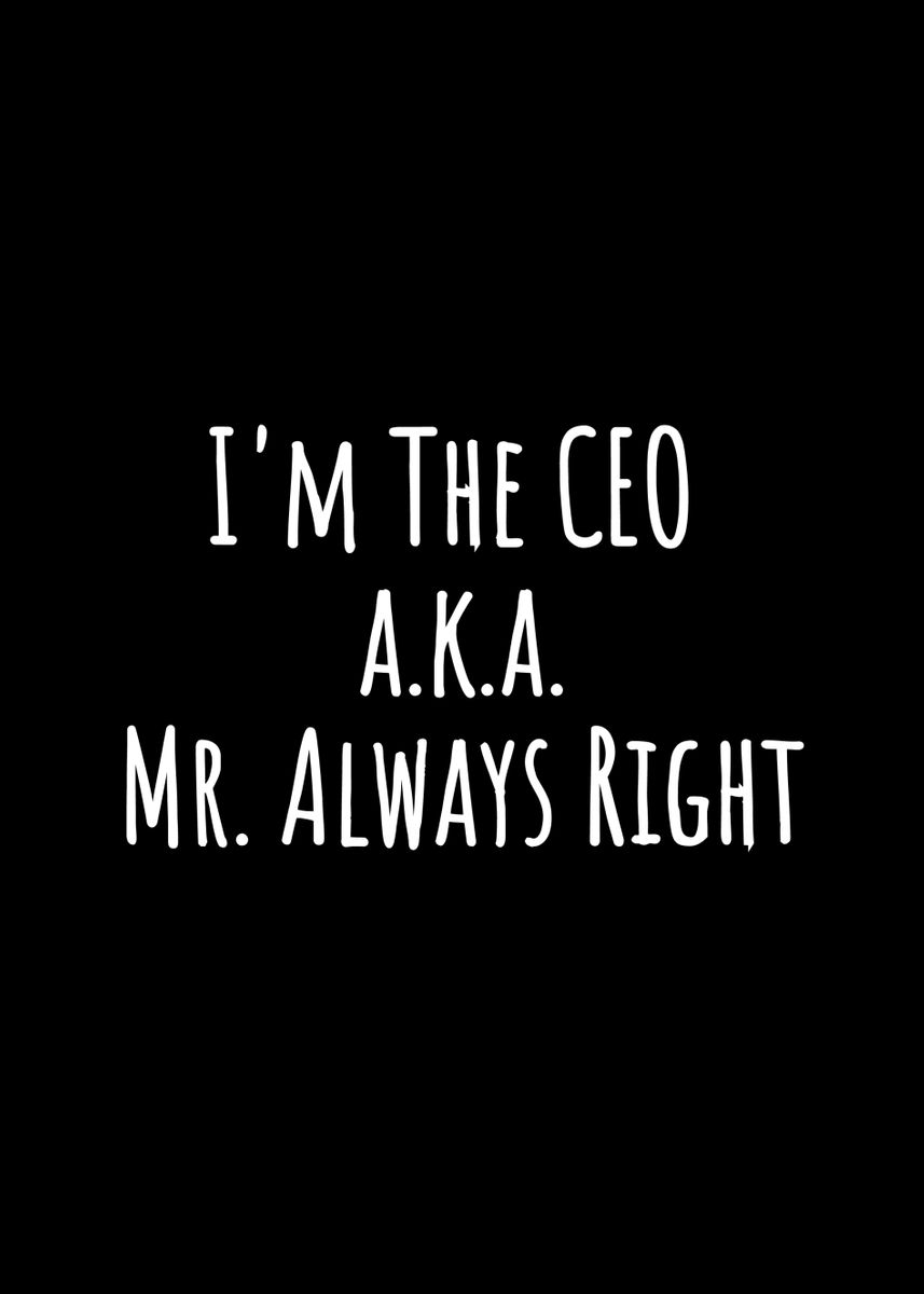 'CEO' Poster by MarkOnDark | Displate