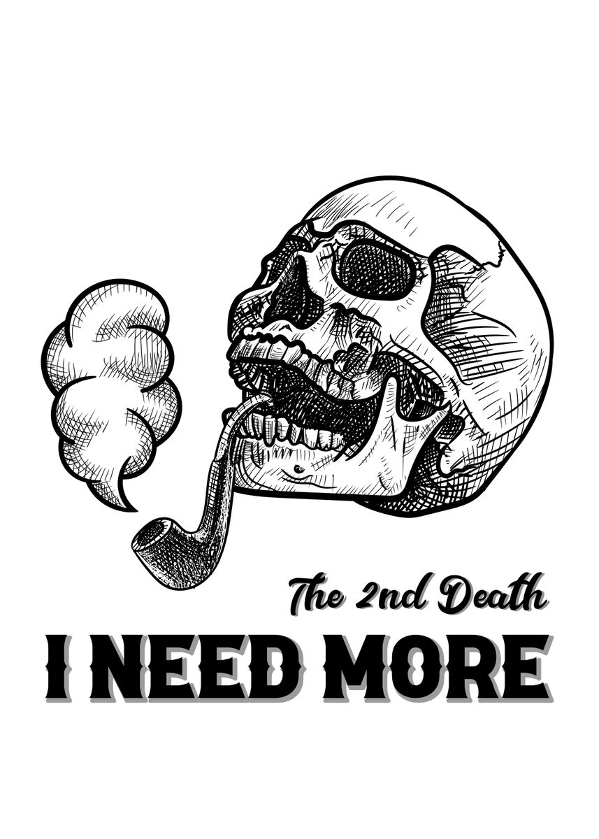 'Skull smoking pipe' Poster by hadkhanong Art | Displate