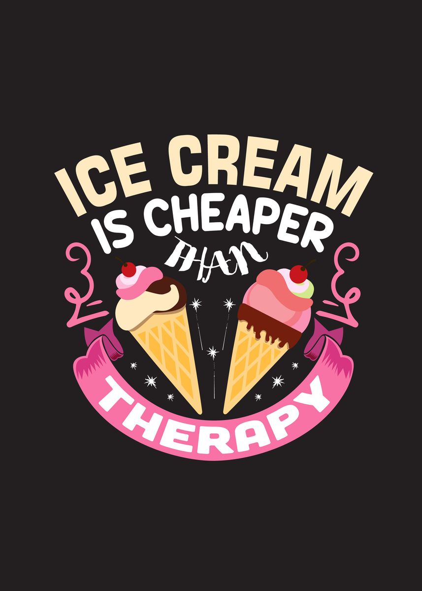 'Cheaper Ice Cream' Poster, picture, metal print, paint by Beone ...