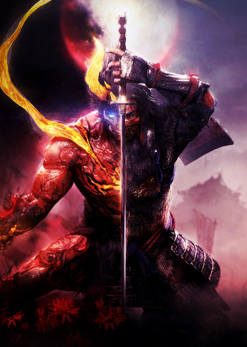 'Nior Samurai' Poster, picture, metal print, paint by Nguyen Lisa ...