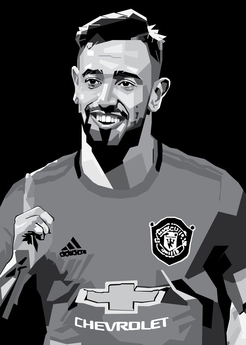 'Bruno fernandes ' Poster, picture, metal print, paint by Aminuddin ...