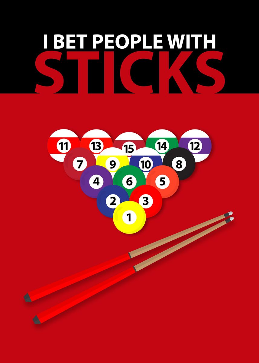 'Billiard Pool Wall Decor' Poster, picture, metal print, paint by ...