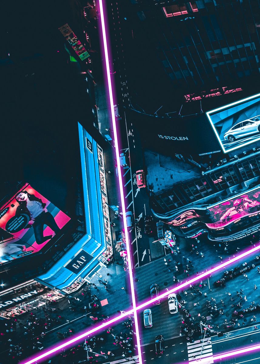 'City Light 1' Poster, picture, metal print, paint by Qreative | Displate