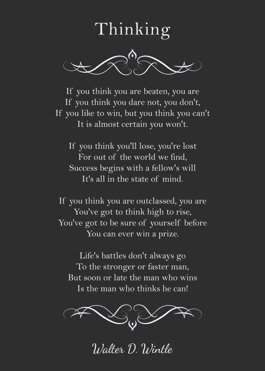 'The Poem Thinking' Poster, picture, metal print, paint by HansPeder ...