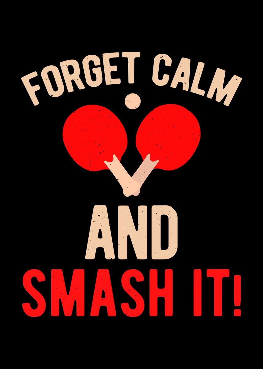 'Table Tennis Funny' Poster, picture, metal print, paint by Visualz ...