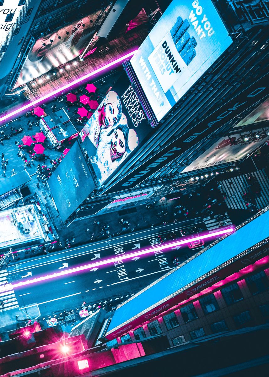 'City Light 3' Poster, picture, metal print, paint by Qreative | Displate