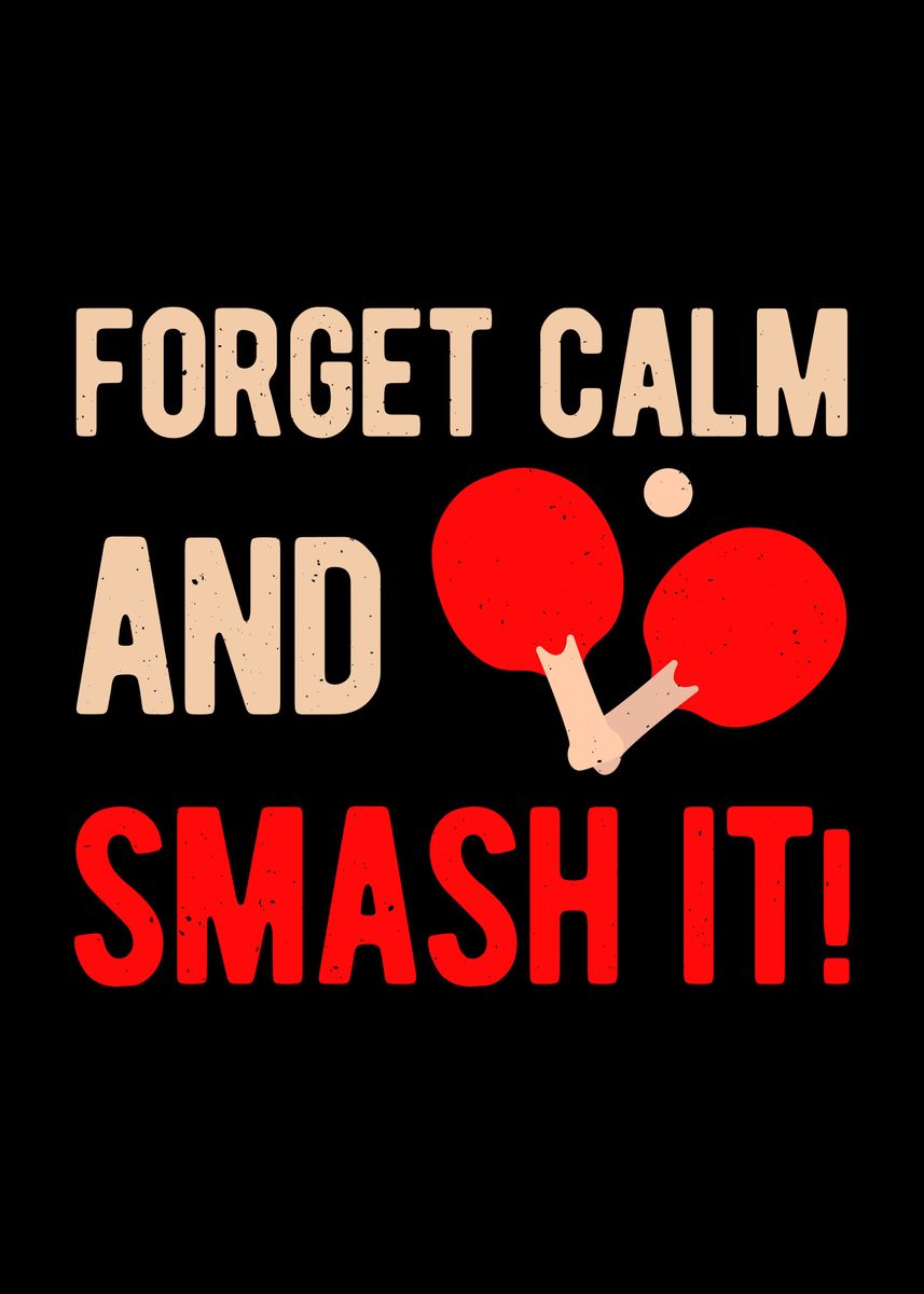 'Table Tennis Funny' Poster, picture, metal print, paint by Visualz ...