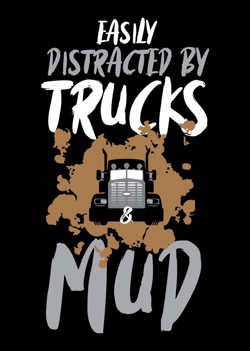 'Mud Bogging Mudding Offroa' Poster, picture, metal print, paint by ...