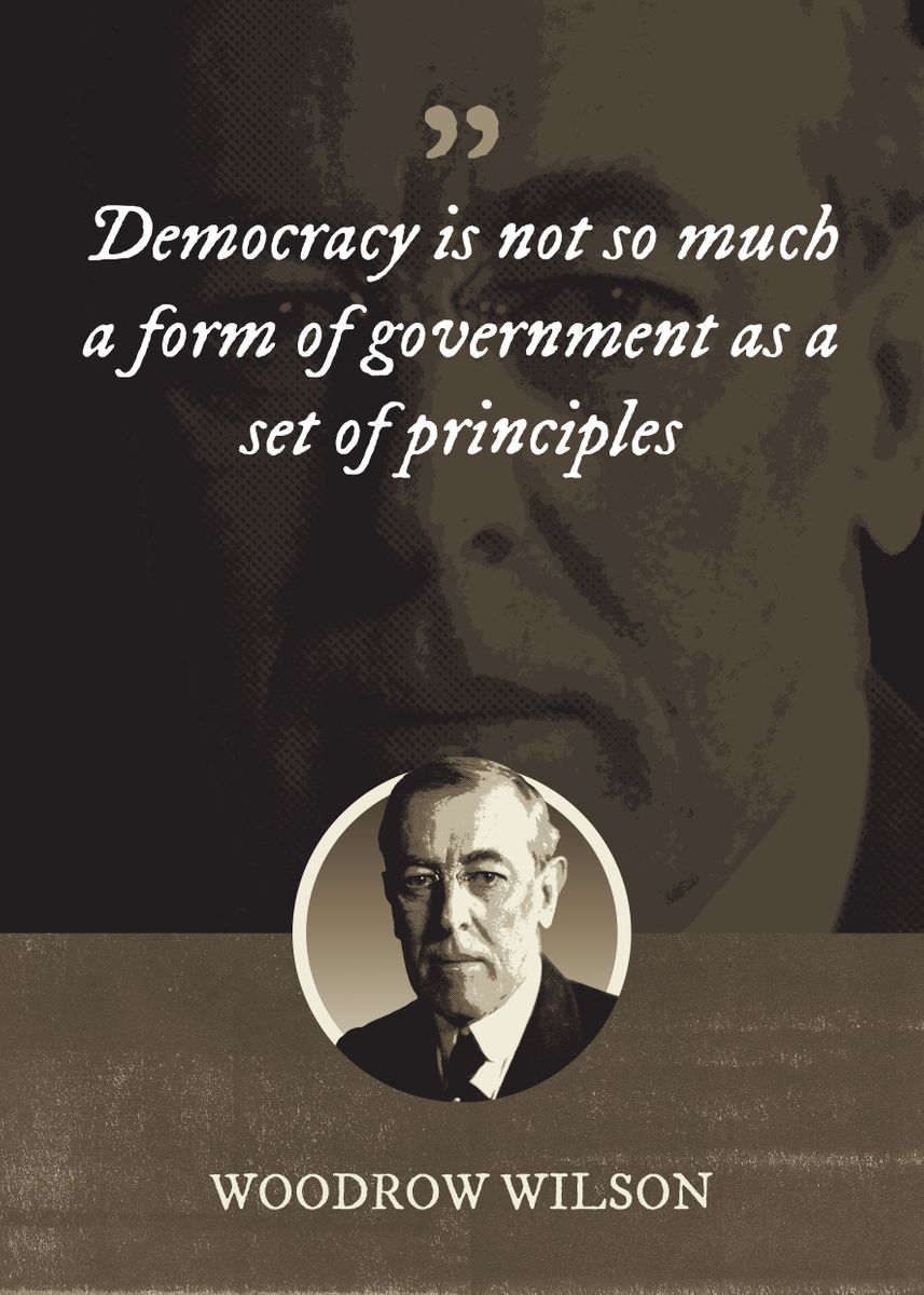'Democracy is not so much a' Poster, picture, metal print, paint by ...