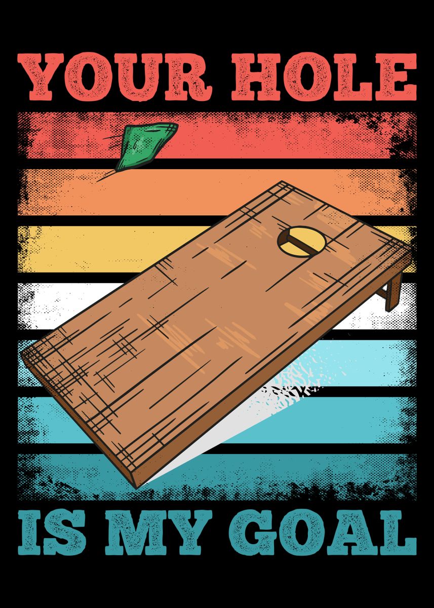 'Retro Funny Cornhole Gift' Poster by Philip Anders | Displate