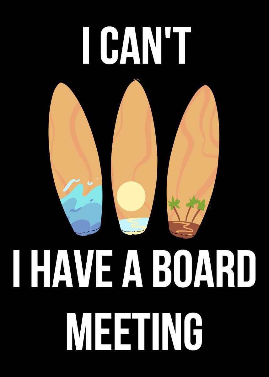 'Board Surf Meeting Surfer ' Poster, picture, metal print, paint by ...