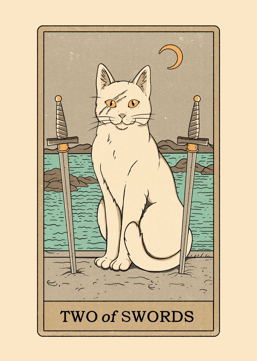 'Two of Swords' Poster, picture, metal print, paint by Thiago Corrêa ...