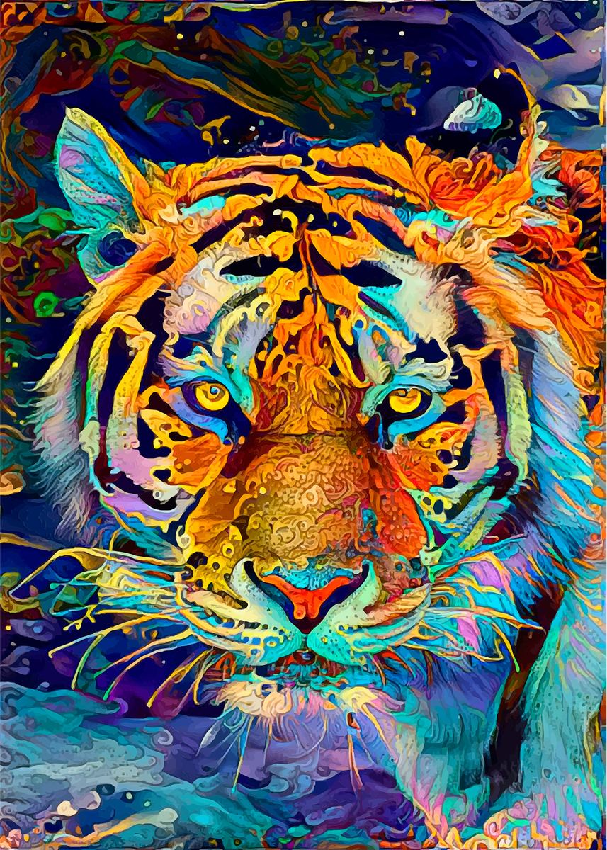 'Alertness' Poster, picture, metal print, paint by Ari Design | Displate