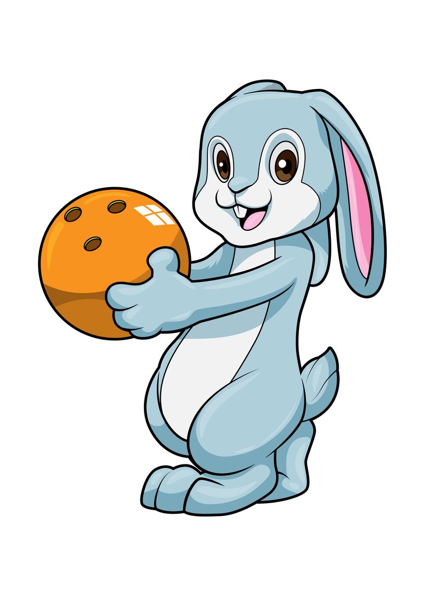 'Rabbit Bowling Sports' Poster, picture, metal print, paint by Markus ...