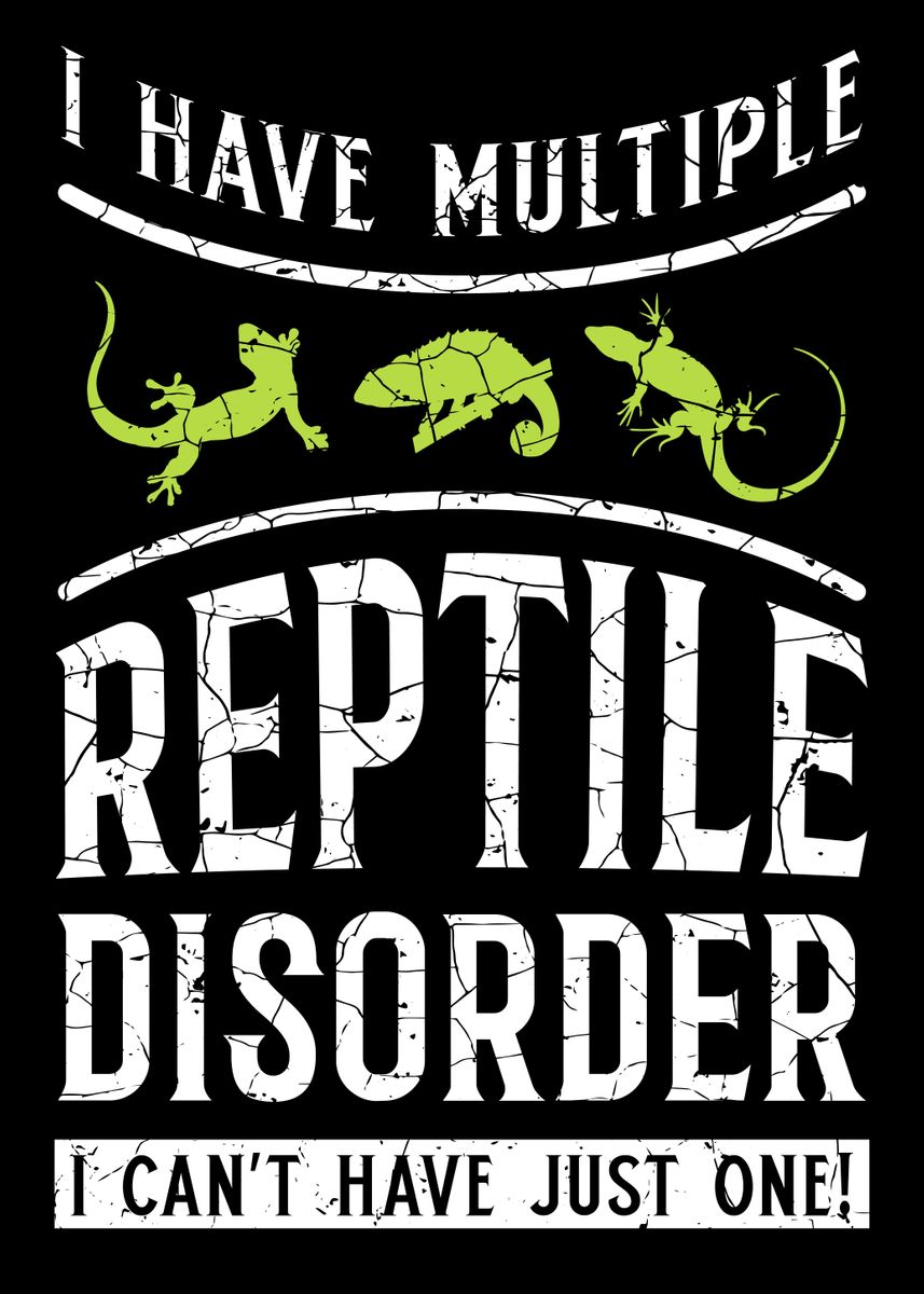 'Multiple Reptile Disorder' Poster, picture, metal print, paint by ...