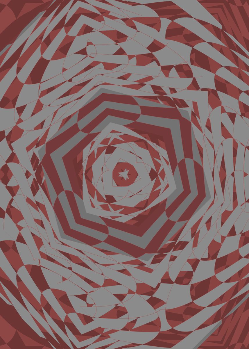 'Red Floating Cube' Poster, picture, metal print, paint by wagnerps ...