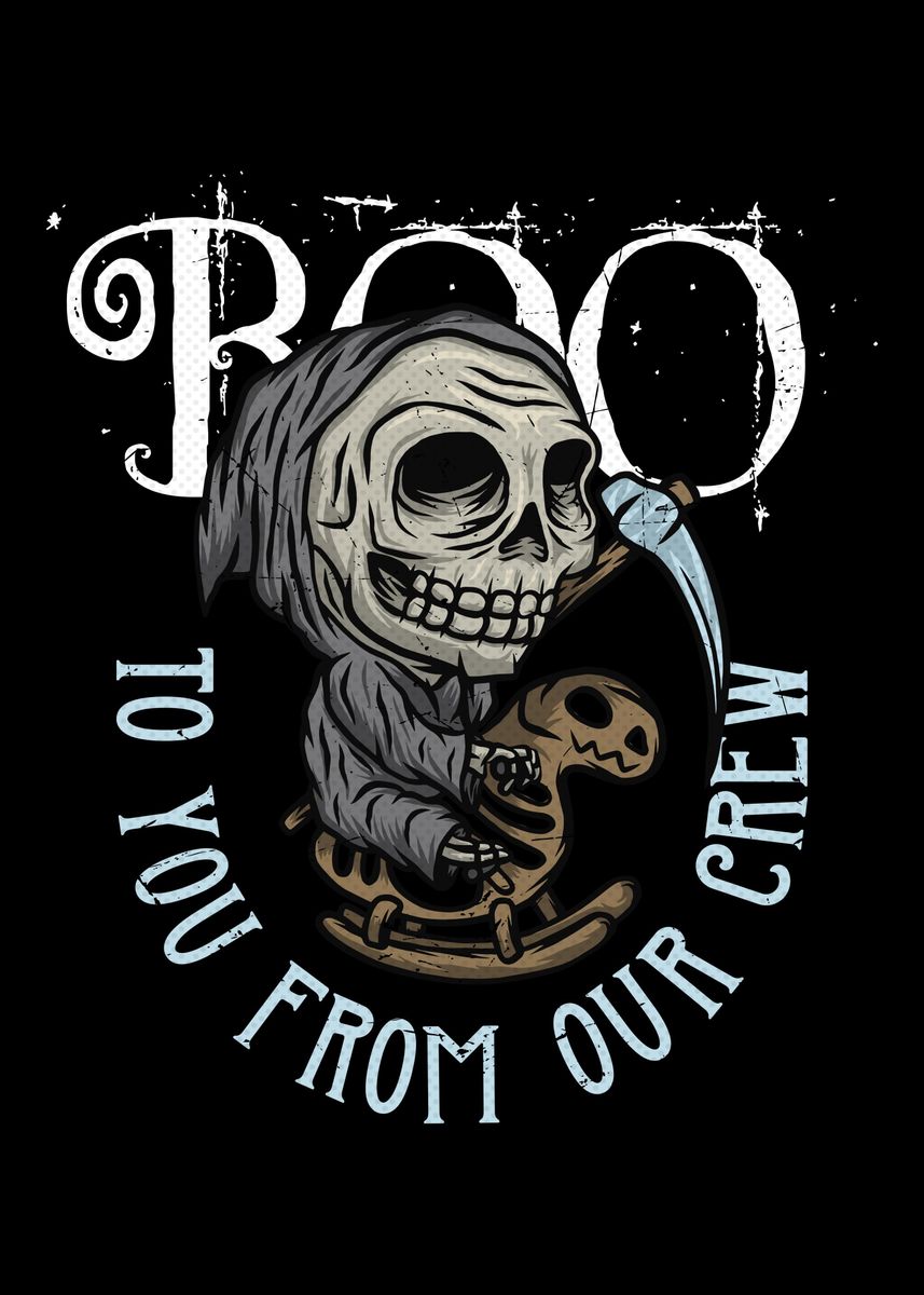 'Boo' Poster, picture, metal print, paint by John DonJoe | Displate