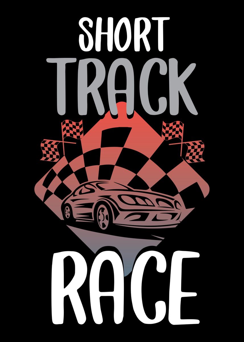 'Short Track Racing Motocro' Poster, picture, metal print, paint by ...