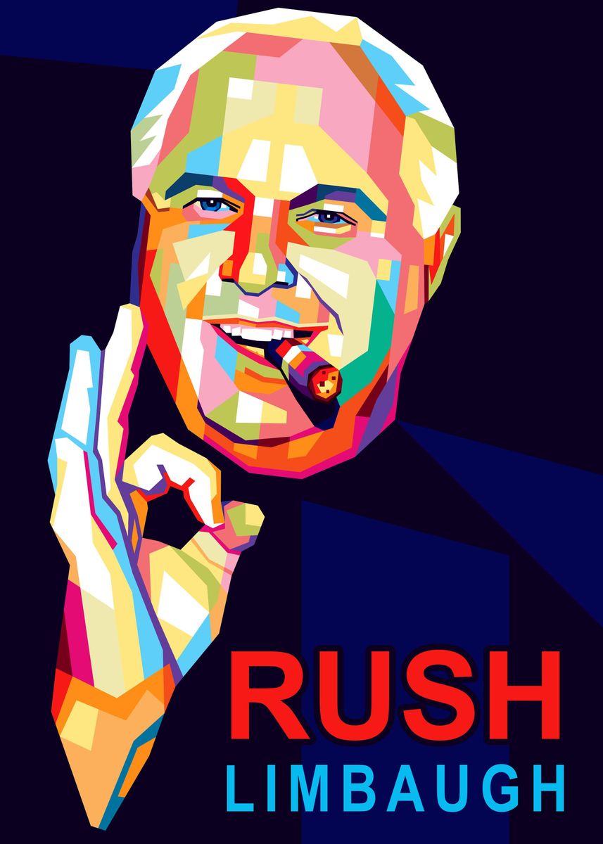'Rush Limbaugh ' Poster, picture, metal print, paint by Cholik Hamka ...