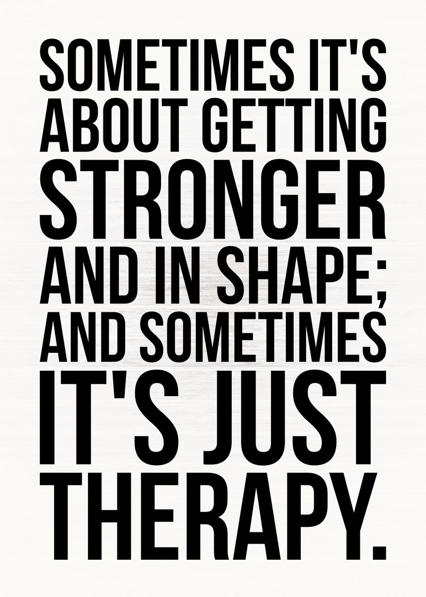 'Gym Is Therapy' Poster by CHAN | Displate