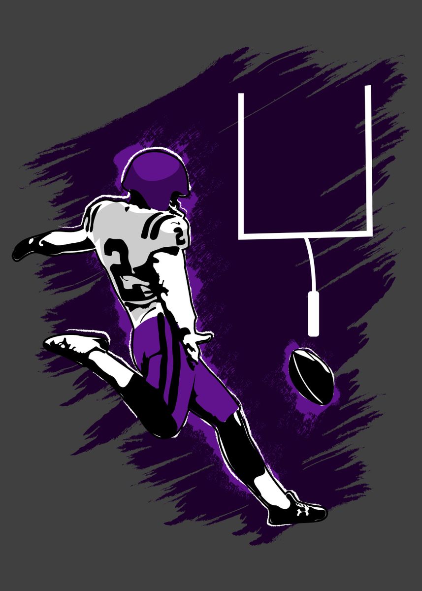 'Player kick Football' Poster by BeMi | Displate