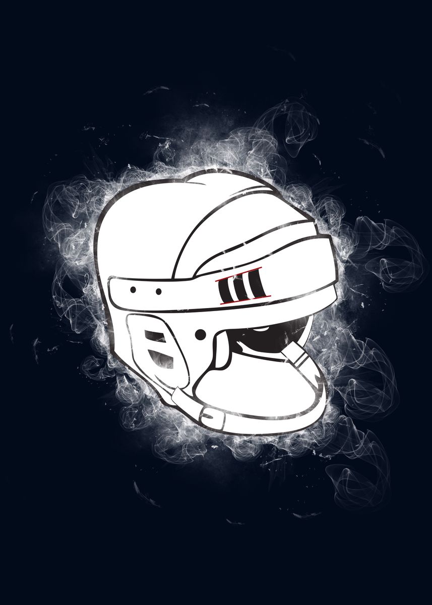 'nfl helmet helm smoky' Poster, picture, metal print, paint by The ...