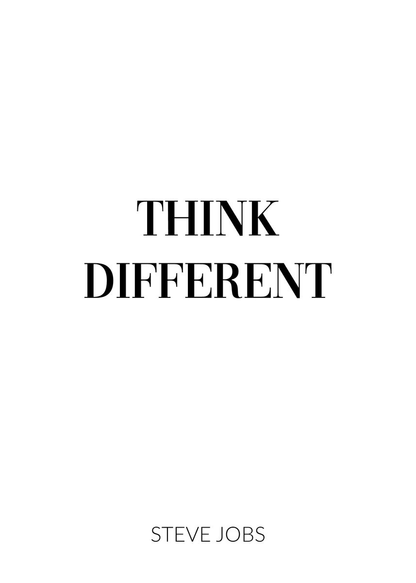 'Steve Jobs Think Different' Poster, picture, metal print, paint by ...