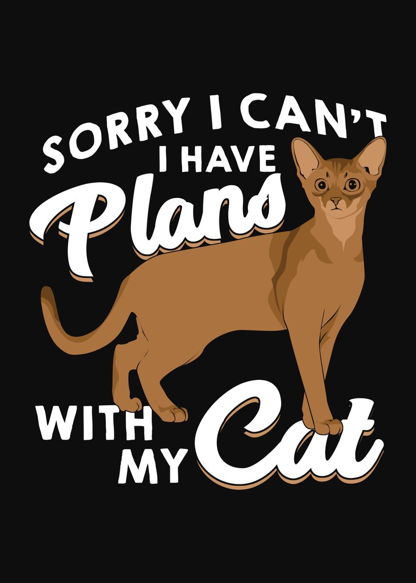 'Abyssinian Cat Design' Poster, picture, metal print, paint by Marcel ...