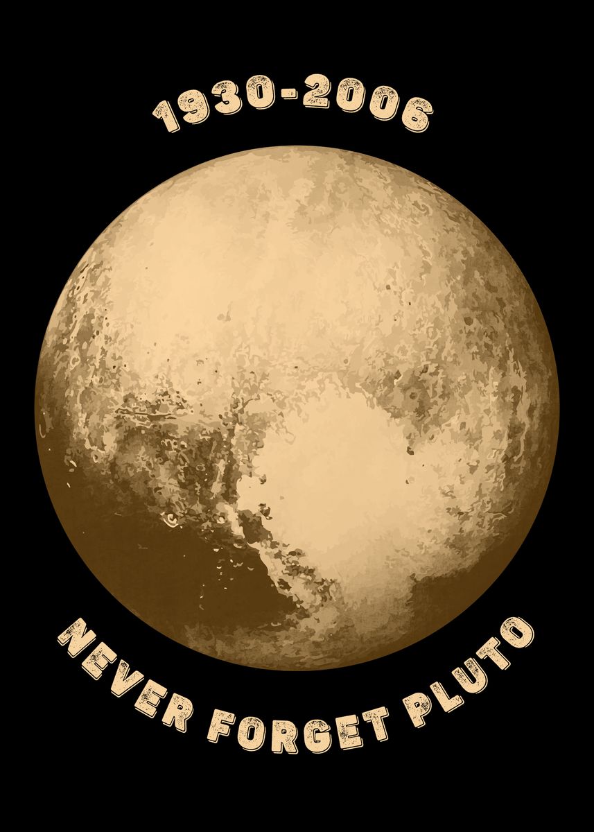 'Remember pluto' Poster, picture, metal print, paint by ORIGINALABD ...
