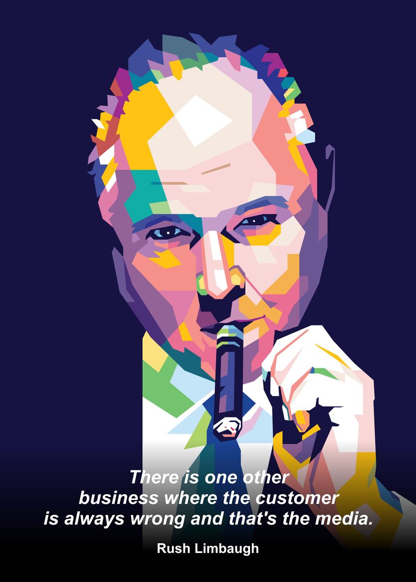 'Rush Limbaugh' Poster, picture, metal print, paint by Erick Sato ...