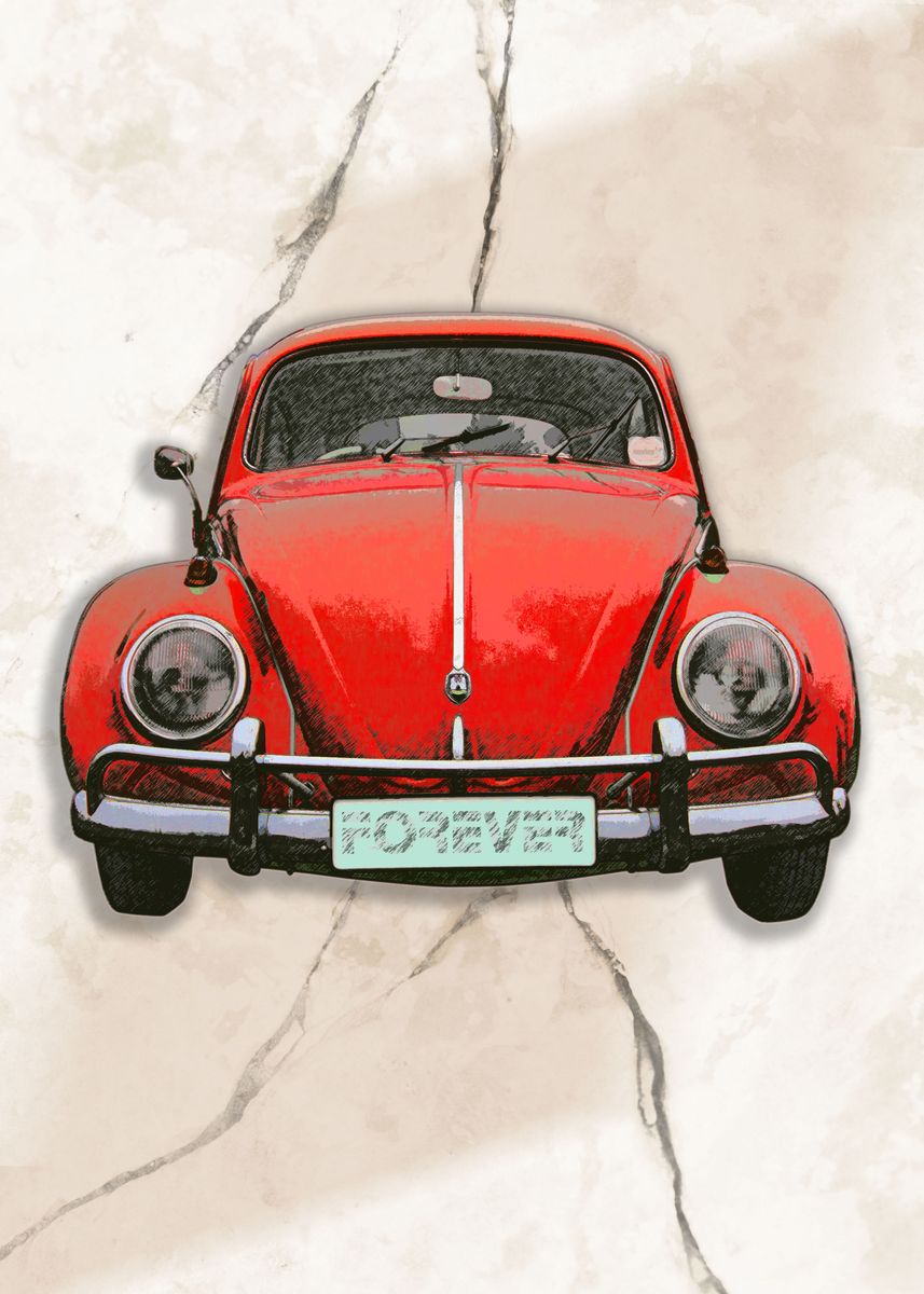 'Red Bug' Poster, picture, metal print, paint by Chris Van Niekerk ...