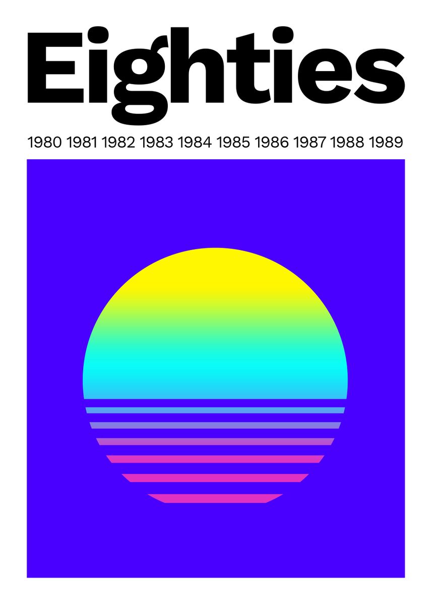 'The eighties' Poster, picture, metal print, paint by Minimal Designer ...