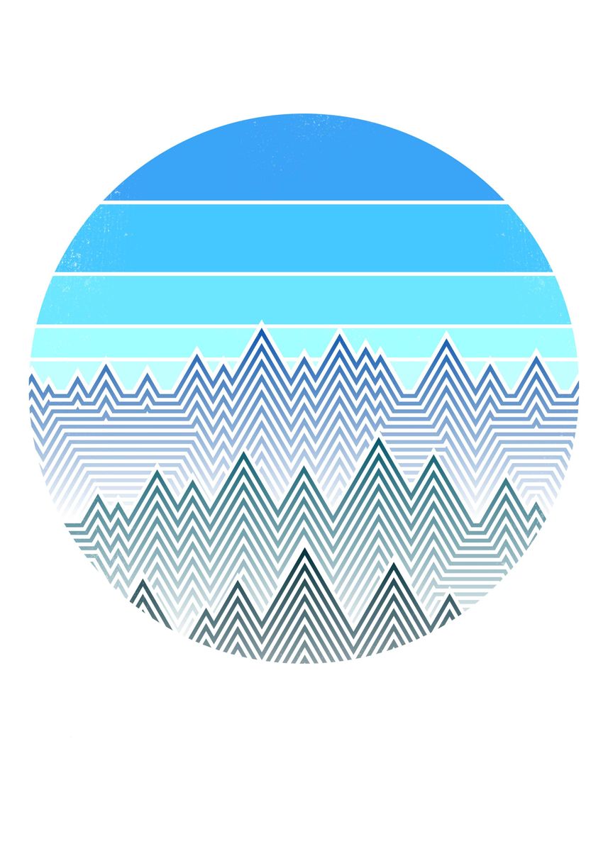 'Mountain Geometry ' Poster, picture, metal print, paint by jun salazar ...
