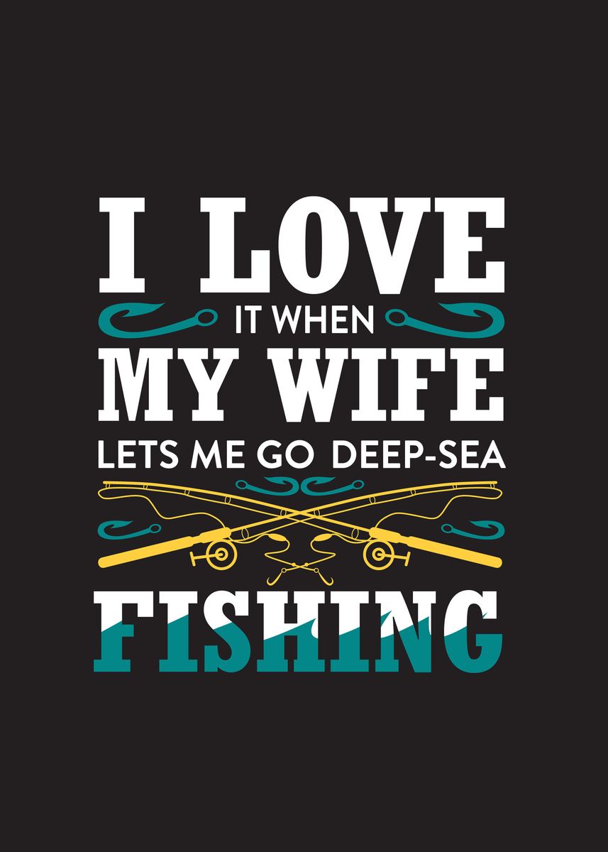 'Love Fishing' Poster by Beone Digital | Displate