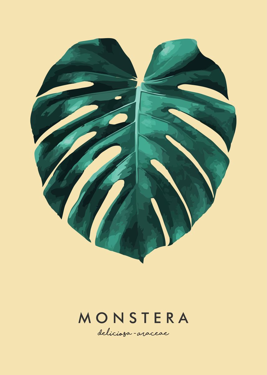 'monstera' Poster, picture, metal print, paint by Limited Edition ...
