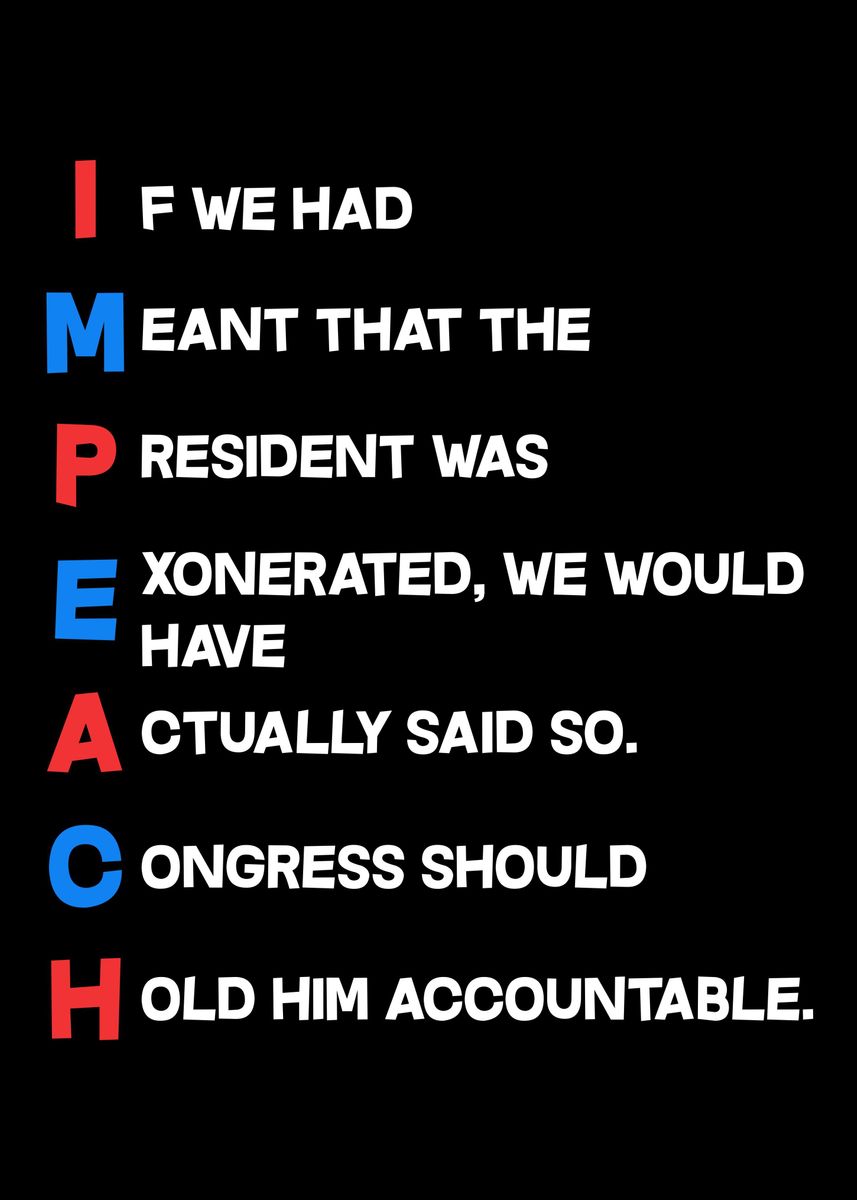 'Impeach Trump AntiTrump' Poster by CrazySquirrel | Displate