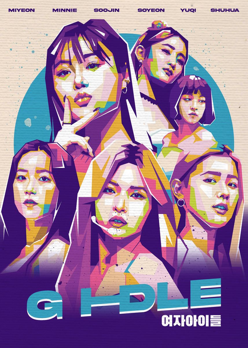 'LOVE G IDLE' Poster, picture, metal print, paint by Abdee Ridho | Displate