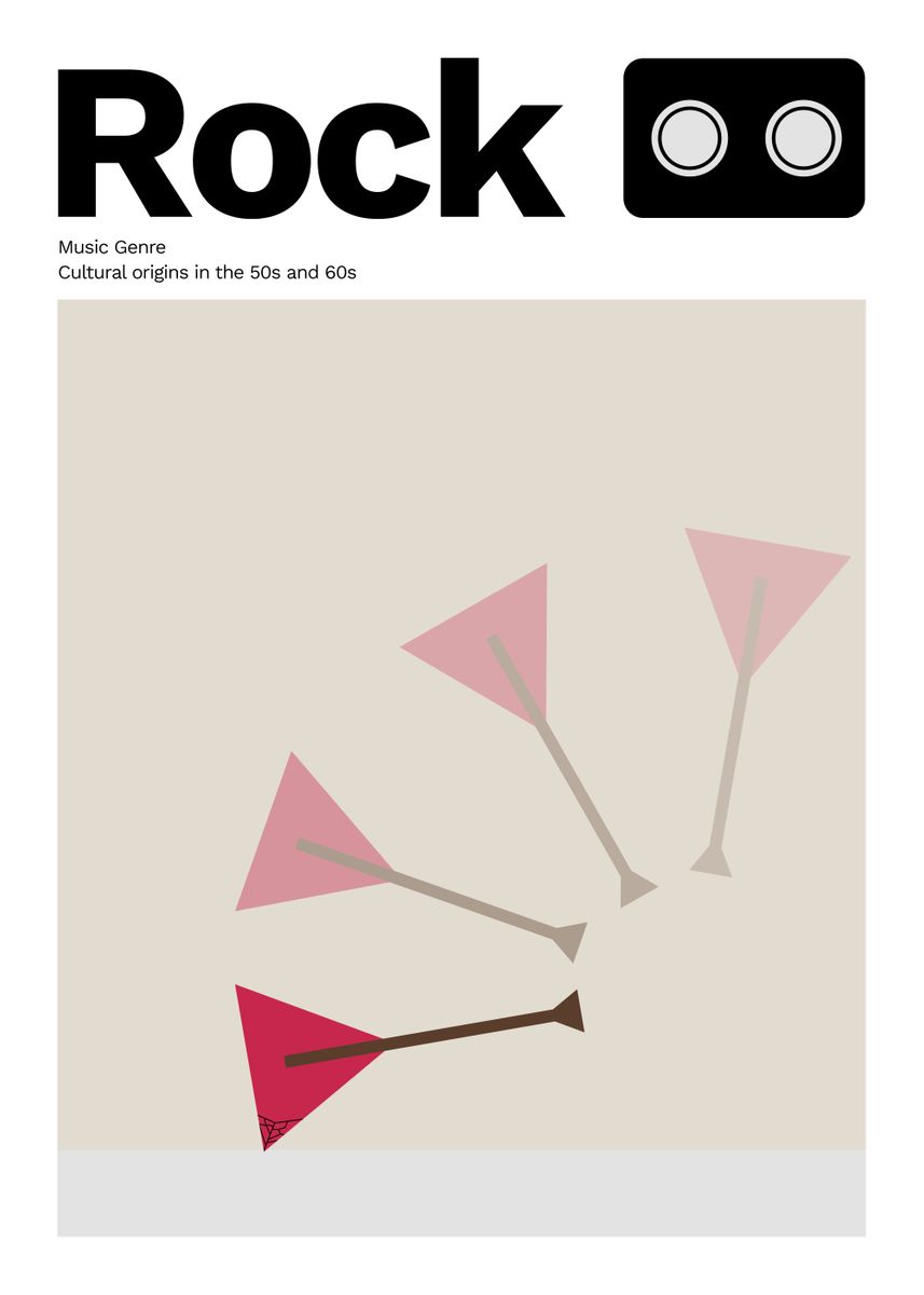 'Rock music' Poster by Minimal Designer | Displate